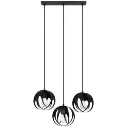 Hängeleuchte SOLLUX LIGHTING "TULOS" Lampen Gr. 3 flammig, Höhe: 117 cm, schwarz Pendelleuchten und Hängeleuchten
