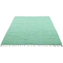 Teppich Theko "Happy Cotton" Teppiche Gr. B/L: 160 cm x 230 cm, 5 mm, 1 St., grün (mint) Baumwollteppiche