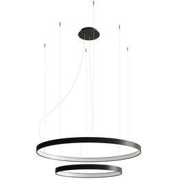 Kronleuchter SOLLUX LIGHTING "RIO" Lampen Gr. 1 flammig, Höhe: 150 cm, schwarz Pendelleuchte LED Hängeleuchten und Pendelleuchten