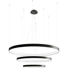 Kronleuchter SOLLUX LIGHTING "RIO" Lampen Gr. 3 flammig, Höhe: 150 cm, schwarz Pendelleuchte LED Hängeleuchten und Pendelleuchten