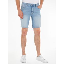 Jeansshorts Tommy Hilfiger "BROOKLYN SHORT STR" Gr. 32, N-Gr, blau (laguna blue) Herren Jeans Shorts