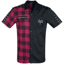Jawbreaker Split Shirt Kurzarmhemd schwarz rot in L