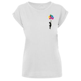 Merchcode T-Shirt Damen Gr&ouml;&szlig;e L blau / pink / schwarz / wei&szlig;