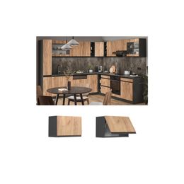 VICCO H&auml;ngeschrank flach K&uuml;chenschrank K&uuml;chenm&ouml;bel R-Line J-Shape Anthrazit Eiche 60 cm modern