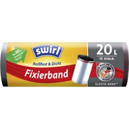 Swirl Müllbeutel Swirl® Fixierband-Müllbeutel 20 L Reißfest & Dicht