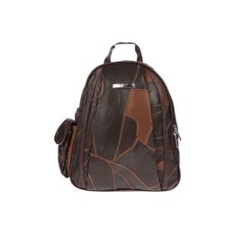 Christian Wippermann Cityrucksack Kleiner Damen Rucksack Leder Tasche