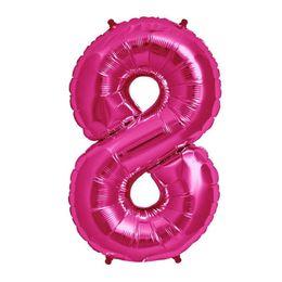 Horror-Shop Folienballon Folienballon Zahl 8 Pink