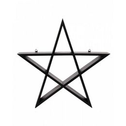 Horror-Shop Dekofigur Schwarzes Pentagramm Wandregal 40cm