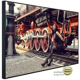 papermoon Infrarotheizung Dampflokomotive als Bildheizung