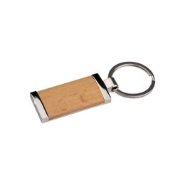 Livepac Office Schlüsselanhänger Schlüsselanhänger aus Metall mit Holzstück