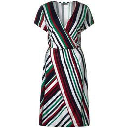 Street One Midikleid Jersey Wrap Dress w stripes L9