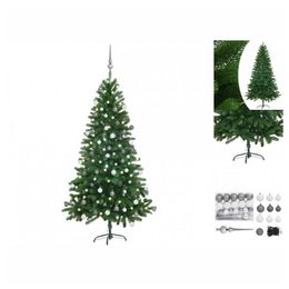 vidaXL Künstlicher Weihnachtsbaum Künstlicher Weihnachtsbaum mit LEDs Kugeln 150 cm Grün