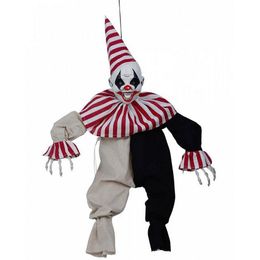 Horror-Shop Dekoobjekt Zappelnder Horror Clown als Halloween Hängefigur 8