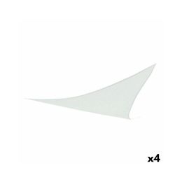 AKTIVE Seitenmarkise Markise Aktive Dreieckig 500 x 500 cm Polyester Weiß (4 Stück)