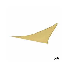 AKTIVE Seitenmarkise Markise Aktive Dreieckig 500 x 500 cm Polyester Creme (4 Stück)