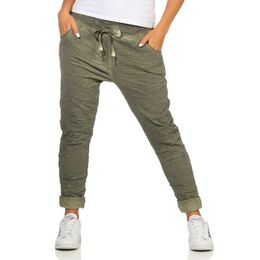 CLEO STYLE Jogger Pants Damen Jogginghose 560 Olive