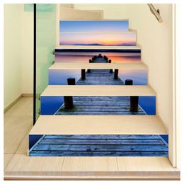 KIKI Aufkleber Kreative und modische Treppenhaus-Wasserbrückendekoration