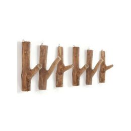 EBUY Wandhaken Set mit 6 Wandgarderobenhaken aus Holz
