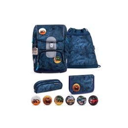 Belmil Rucksack Rucksack Motion ergonomisches Schulranzen Set 5-teilig Blue Splash