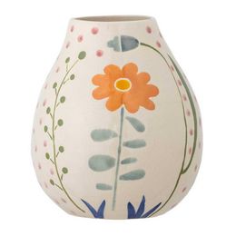 Bloomingville Dekovase Bloomingville Vase TAZA Natur mit Blume 17x14 cm