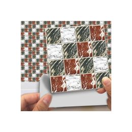 AUKUU Wandsticker Mosaik Mosaik Textur verdickter mattierter Fliesen Badezimmer