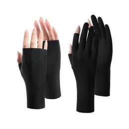 Achiount Reithandschuhe Damen Sunblock Fingerlose Handschuhe