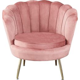 Salesfever Loungesessel Clam, extravagantes Muscheldesign, rosa