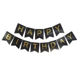 Bizaical Wimpelkette Happy Birthday Girlande Banner Bunt Geburtstag Deco aus Papierkarte