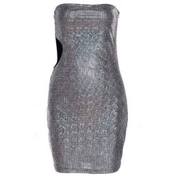 ZWY Dirndl Rückenfreie schmale Passform mit One-Shoulder-Ausschnitt Kleid Eleganz unter der Sonne Luftige Leichtigkeit