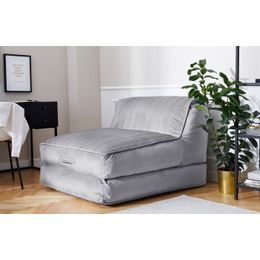 LEONIQUE Relaxsessel Polly, Loungesessel mit Schlaffunktion, perfekt als Gästebett, Daybed, grau