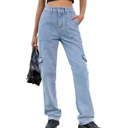 KIKI Latzhose Cargohose Damen Baggy High Waist Jogginghose Damen Casual Sporthose