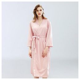 ZWY Pyjama Saunakleid für Damen im Waffelmuster