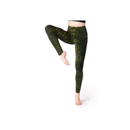 PANASIAM Leggings Unikat Batik Leggings mit Wabendesign moderner Stil lange Gym Leggings handgefertigt aus bequemer natürlicher Viskose für Yoga Sport Fitness