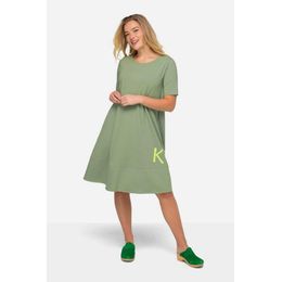 Laurasøn Sommerkleid Jerseykleid Wording-Print Rundhals Halbarm