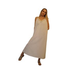 MonCaprise by Clothè Maxikleid Strandkleid Bohokleid Boho Maxi Kleid Muscheln Festival Muscheln an den Trägern