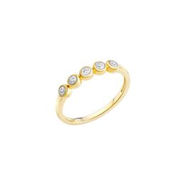 Diamonds by Ellen K. Fingerring 585 Gelbgold bicolor Brill., bunt