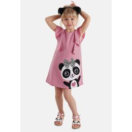 Denokids A-Linien-Kleid Panda Frilled mit großer Panda-Applikation