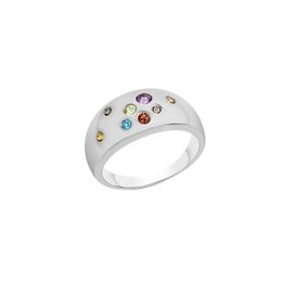 Celesta Fingerring 925 Silber rhodiniert, grau|silberfarben