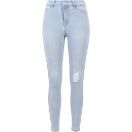 Urban Classics Bequeme Jeans Damen Ladies High Waist Skinny Denim Pants (1-tlg), blau