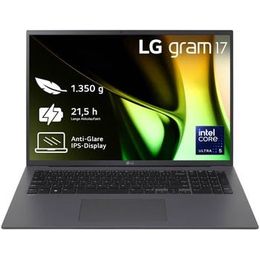LG 1​7 Zoll Notebook mit Windows 11 Home​ ​ Intel Core Ultra​⁵ Prozessor​ ​ ⁸ LPDDR⁵X RAM ​⁵¹² ​GB SSD​ ​ ¹⁷Z⁹⁰SG.AR⁵⁶G ¹⁷Z⁹⁰SG.AR⁵⁶G Laptop
