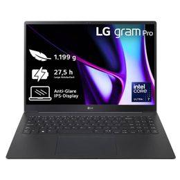 LG 16" Notebook mit Windows 11 Home Intel Core Ultra 7 Prozessor 32 GB LPDDR5x RAM 2 TB SSD 77WHAkku 16Z90SPG.AD7BG 16Z90SPG.AD7BG Laptop