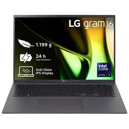 LG 1​6" Notebook mit Windows 11 Home​ ​ Intel Core Ultra​7 Prozessor​ ​ 16 LPDDR5X​ RAM 1 TB SSD​ ​ 16Z90SG.AA79G 16Z90SG.AA79G Laptop