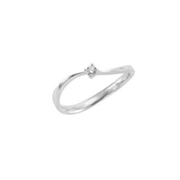 OROLINO Fingerring 585 Gold Brillant 0,04ct., grau|silberfarben