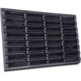 Fußmatte Schmutzfangmatte Brushes Mat, Hanse Home, rechteckig, Höhe: 25 mm, Kokos, Gummi, Schmutzfangmatte, Outdoor, Rutschfest, Innen, Kokosmatte, schwarz