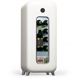 Klarstein - Freistehender Weinkühlschrank 1 Zone, Getränkekühlschrank Klein, Kleiner Weinschrank, Wein-Kühlschrank Klein mit Glastür, Indoor/Outdoor