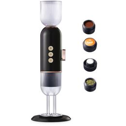 Dreiklang 4 in1 Espressomaschine plus Tee, 3 Sekunden schnell aufgeheizt Nespresso/Starbucks/Dolce Gusto Kapseln, gemahlener Espresso, Zuhause, Büro,