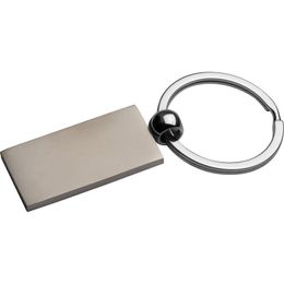 Schlüsselanhänger metall rechteckig 77x23mm