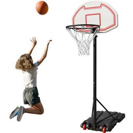 Basketball-Ständer, 1,48 bis 2,46 Meter höhenverstellbar Basketballständer Korbanlage beweglich Outdoor und Haus Basketball-Ständer,(Roter Rebound +