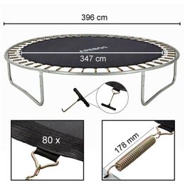 Arebos Trampolin Sprungmatte ø 347 cm für Trampoline mit ø 396 cm, 80 Ösen und einer Federlänge von 178 mm