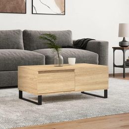 Couchtisch,Sofatisch Kaffeetisch, Wohnzimmertisch im Industrie-Design Sonoma-Eiche 90x50x36,5 cm Holzwerkstoff -FV61210 - Braun